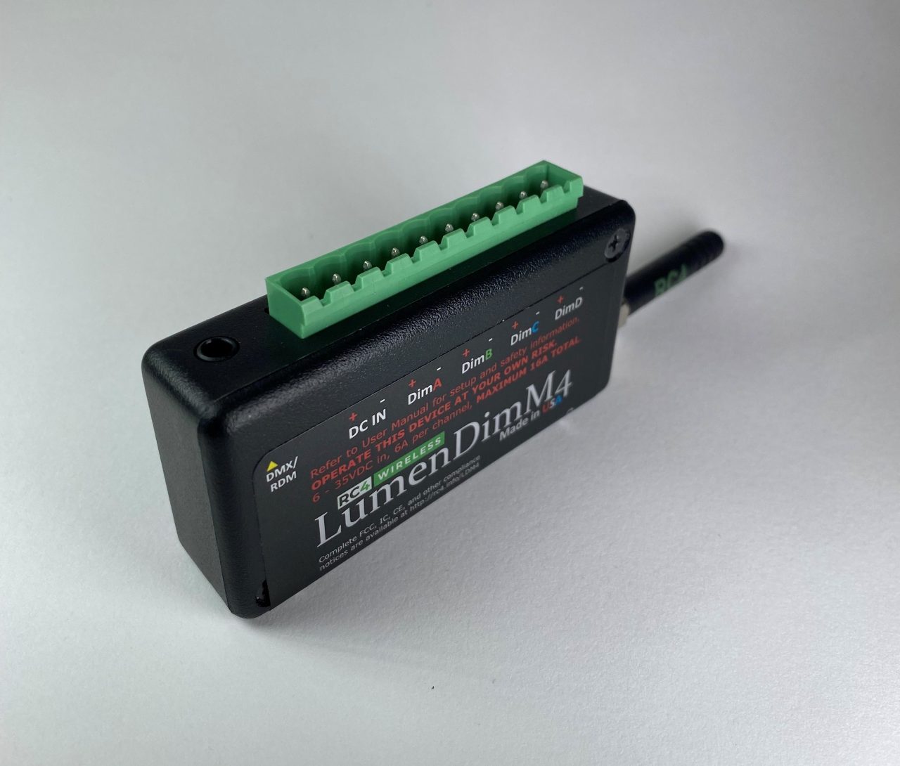 RC4 LumenDimM4 Four-Channel CRMX Wireless Dimmer - RC4 Wireless