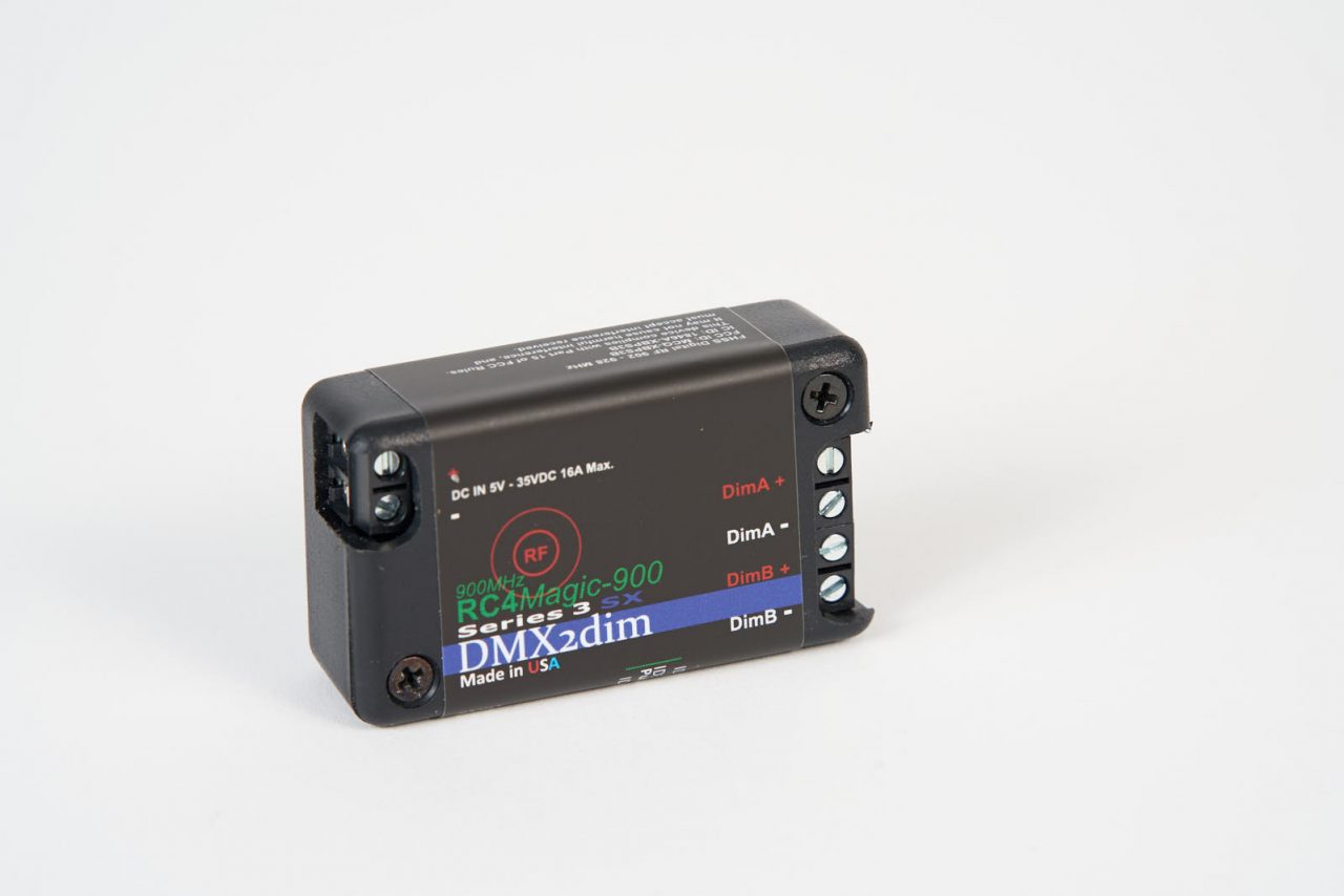 RC4M-900SX DMX2dim 2-Channel Wireless Dimmer - RC4 Wireless